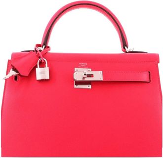 Herm&egrave;s Kelly Handbag Pink Madame with Palladium Hardware 28 satchel - Rosa