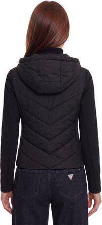 Guess Hybridjacke GRAZIA MIX FABRIC PADDED JACKE mit Chevron-Steppung