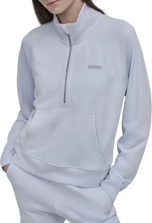 DKNY Womens Mini Stud Logo Pullover RAIN,L