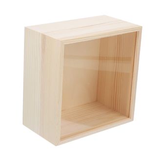 Happyyami Transparente Aufbewahrungsbox Holz Mit Acryldeckel Schmuckschatulle Schmuck Organizer Praktisch F&uuml;r Schreibtisch Und Hochzeit