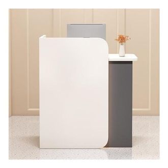 Generic Comptoir de réception moderne avec lumières LED, tiroir verrouillable, bureau de vente au détail - Idéal pour les supermarchés, les dépanneurs, les hô