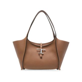 Tod's Femme, Sacs, Brun, Taille: ONE Size Sac bandouli&egrave;re T Timeless