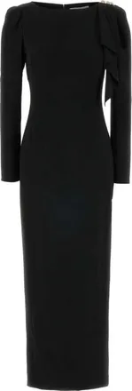 Alessandra Rich Femme, Robes, Noir, Taille: 38 FR Cady Long Dress