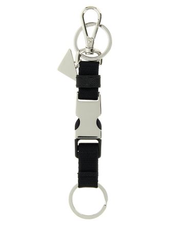 Prada Nylon Strap Key Case - Black