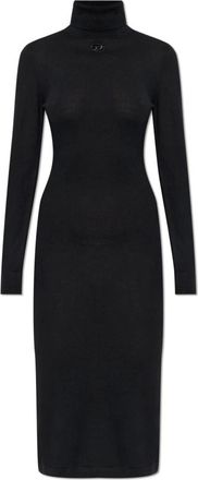 Diesel Femme, Robes, Noir, Taille: 40 FR M-Alinesa Robe Pull &agrave; Col Roul&eacute;