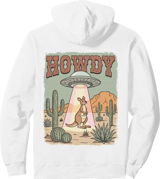 Image UFO Howdy Desert Kangaroo Pullover Hoodie