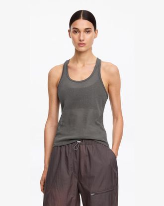 Arket Tanktop Aus Mesh -Grau