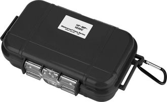 Dioche Wasserdichte Box Outdoor, Sto&szlig;fester, wasserdichter Aufbewahrungskoffer f&uuml;r Outdoor-&Uuml;berlebenssituationen, luftdichter Tragebeh&auml;lter (Schwarz)