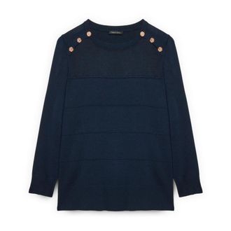 Fiorella Rubino Damen, Strickwaren, Blau, LGr&ouml;&szlig;e