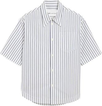 Ami Femme, Blouses et Chemises, Multicolore, Taille: 36 FR Camisa Blanca Rayas Marino