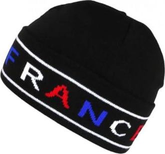 Nyls Création Bonnet France Noir Bleu Blanc Rouge en Laine Mode Classe - Taille Unique - Noir