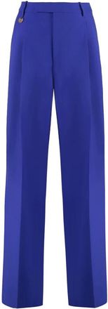 Burberry Femme, Pantalons, Bleu, Taille: 36 FR Pantalon Tailleur en Laine Vierge