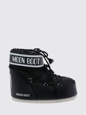 Moon Boot Niedrig geschnittene Schneestiefel Icon aus Nylon mit gedrucktem Logo