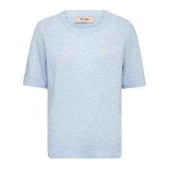 Mos Mosh MOS Mosh - MMMape O-Neck Knit - Femme - Pulls - Bleu - Taille: 36 FR