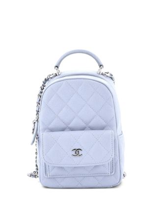 Chanel Classic CC Chain Pocket Quilted Caviar Mini backpack - Bleu