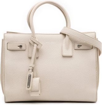 Saint Laurent Hobo Bags - Baby Grained Calfskin Sac de Jour Satchel - Gr. unisize - in Wei&szlig; - f&uuml;r Damen