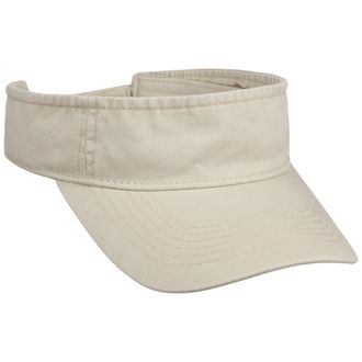 LIPODO Washed Cotton Visor Damen Herren Gr&ouml;&szlig;enverstellbar mit Klettverschluss 100% Baumwolle Fr&uuml;hjahr Sommer beige One Size