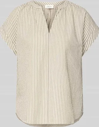 s.Oliver Red Label Regular Fit Kurzarmbluse aus reiner Baumwolle