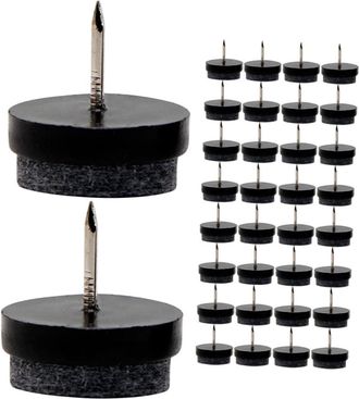 DOITOOL 50 Stück Möbel Filzgleiter Stuhlbeinschoner Schwarz Kratzschutz Bodenschoner für Fliesen Teppich Möbelgleiter für Stuhlbeine Langlebig Einfach zu Mont