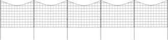Generic Gew&ouml;lbtes Gartenzaun-Set, 77,3 X 26 cm, Gr&uuml;n, Mehrzweck-Stahldraht, Vielseitig Einsetzbar, Praktisches Zaun-Set mit Kinderschutzzaun, Gartenumrandung,