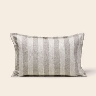 Madura Housse De Coussin Fabbio Naturel et gris&eacute; - GRIS