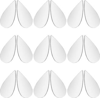 TOPBATHY 200 Acryl Spiegelaufkleber Tropfenf&ouml;rmig Selbstklebend 25x12mm Wandtattoos f&uuml;r Schlafzimmer Kinderzimmer Badezimmer Bastelspiegel Wanddeko