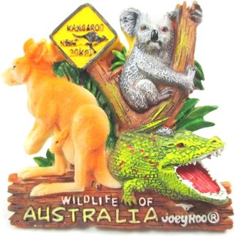 Generic Australien Wildlife Magnet Souvenir K&auml;nguru Koala B&auml;r Krokodil Australia (A69)