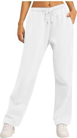 Generic 2026 Pantalon de surv&ecirc;tement pour Femme avec Poches - Pantalon de surv&ecirc;tement uni - Baggy - Taille &eacute;lastique - pour Hip hop d&eacute;contract&eacute;, Gym et Joggin