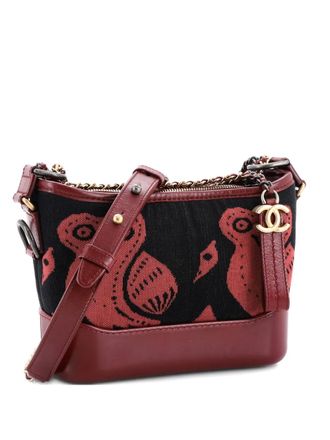 Chanel Gabrielle Printed Knit Fabric and Leather Small hobo bag - Rouge