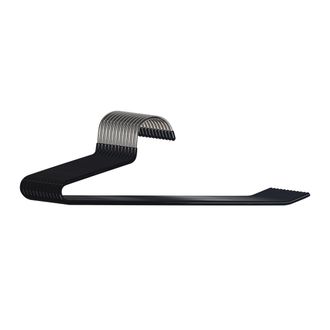 Relaxdays Hosenb&uuml;gel, 12er Set, rutschfeste Kleiderb&uuml;gel, platzsparend, HBT: 17,5 x 35 x 0,5 cm, Anzugb&uuml;gel, schwarz