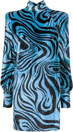 Philosophy di Lorenzo Serafini Femme, Robes, Multicolore, Taille: 38 FR Abstract-print Velvet Dress