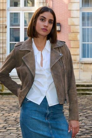 Oakwood Blouson Joella goat marron clair 503