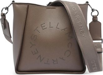 Stella McCartney sac porté épaule à détail de logo - Marron