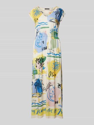 Oui Maxikleid mit Allover-Muster