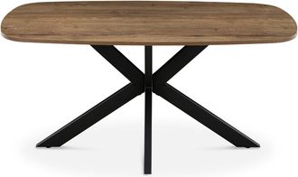 Giga Meubel Esstisch Dunkelbraun Melamin - 160x90x76cm - Jaimy