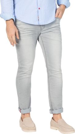 Timezone Herren Jeans Slim EDUARDOTZ Mid Waist - Slim Fit - Blau Grau, Größe:32W / 34L, Farbe:3307-2085 Light Grey Wash