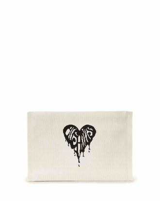 AllSaints AllSaints Izzy Heart Clutch, Wei&szlig;