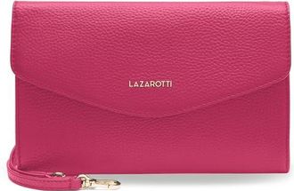 Lazarotti Bologna Pochette en cuir | Sac à bandoulière pour femme de taille moyenne 23 cm | Sac à main avec bandoulière amovible et réglable, rose, Mittelgroße