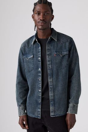 Levi's Barstow Standard Fit Western Shirt - Homme - D&eacute;lavage Fonc&eacute; / Midnight Blue/black Denim - 2XL