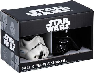 Star Wars Salz- und Pfefferstreuer, offizielles Lizenzprodukt, Disney Stormtrooper & Darth Vader, Keramik-Set f&uuml;r K&uuml;che und Heimdekoration, Einweihungsgeschenk 
