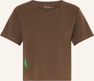 District Vision Funktionsshirt Boxy Soft Interlock braun