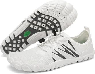 Saguaro Barefoot Shoes Homme Chaussures deau S&eacute;chage Rapide Chaussures Aquatiques L&eacute;g&egrave;res Respirantes Chaussures Minimalistes Antid&eacute;rapant, Blanc, 42 EU