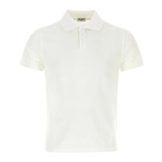 Saint Laurent Polo Shirt - - Tops - Herren - Wei&szlig; - XL