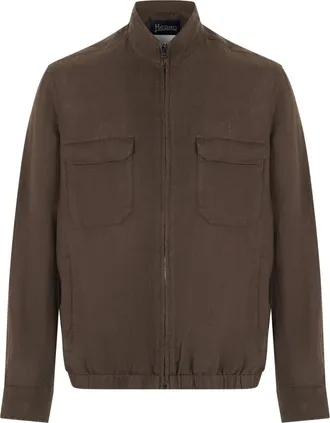 Herno Homme, Vestes, Brun, Taille: XL Bomber en lin