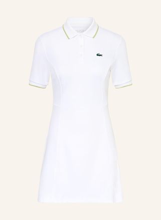 Lacoste Piqu&eacute;-Polokleid weiss