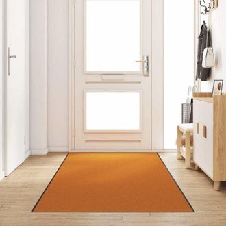 vidaXL Vidaxl - Tapis dentr&eacute;e Orange et Noir 120 x 350 cm Polyamide et pvc