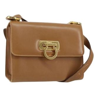 Ferragamo Pre-owned Leder Umh&auml;ngetasche - - Pre-owned - Damen - Braun - ONE SIZE