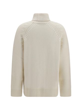 P.A.R.O.S.H. Womens Turtleneck Cashmere Sweater Panna Kashmir-Capra Hircus Kashmir/capra