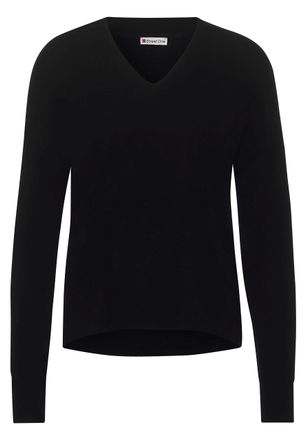 Street One Damen 301400 Pullover, Black, 34