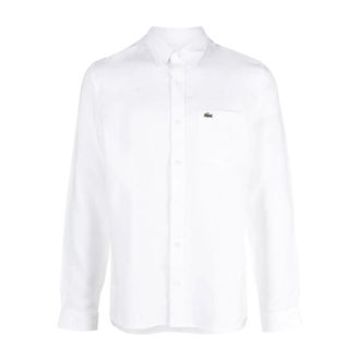 Lacoste Homme, Chemises, Blanc, Taille: 5XL Jupe Blanche Brod&eacute;e en Lin